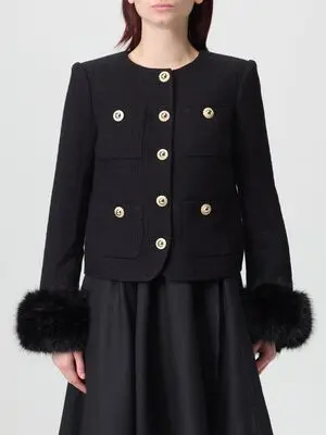 SELF-PORTRAIT Fur Cuffed Jacket