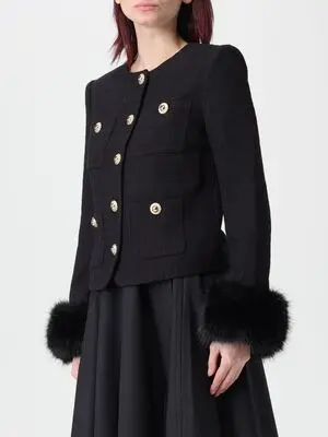 SELF-PORTRAIT Fur Cuffed Jacket