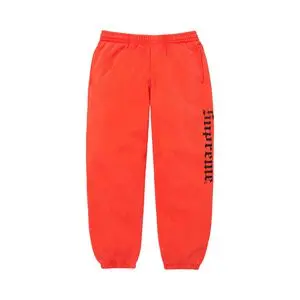 Supreme Washed Old English Sweatpant - Orange