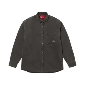 Supreme Quilted Lined Denim Snap Shirt - Black