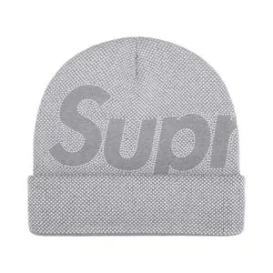 Supreme Studded Knockout Big Logo Beanie - Grey