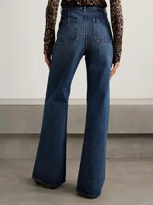 NILI LOTAN Edira High-rise Flared Jeans - Blue