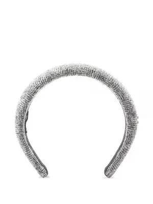 Miu Miu Logo-detail Headband - Grey
