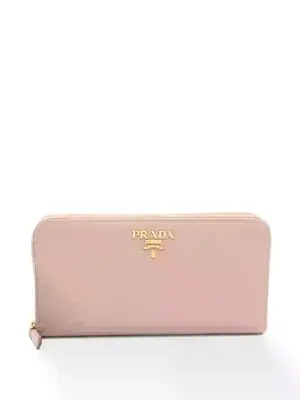 Prada Zip-around Leather Wallet - Pink