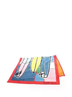 Hermès 2020s 3 Surfs Printed Beach Towel - Red