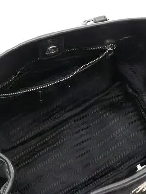 Prada 2000s Leather Trim Tote Bag