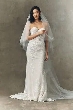 PRONOVIAS X Weddings Cathedral Veil With Blusher
