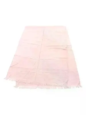 Hermès 2010s Libris Fringe Stall Scarf - Pink