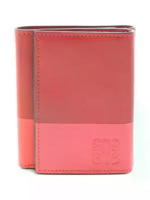 Loewe 2010s Trifold Leather Wallet - Red