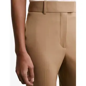REISS Straight-leg Stretch Wool-blend Trousers - Camel