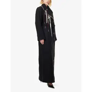 Dries Van Noten Embellished Belted Wool-blend Coat