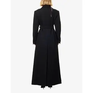 Dries Van Noten Embellished Belted Wool-blend Coat