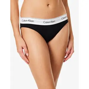 Calvin Klein Icon Bikini Cotton-modal Jersey Briefs - Black