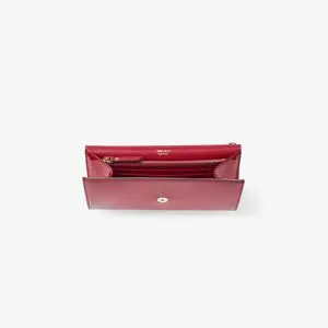 JIMMY CHOO Emmie Patent Leather Clutch - Ruby Red/light Gold