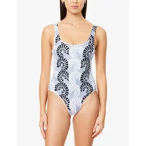 OCEANUS Swirlshell Beaded Swimsuit