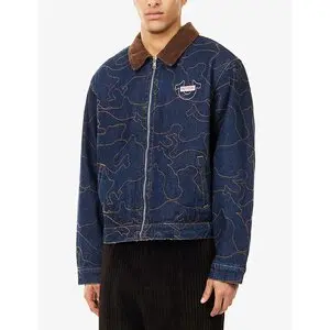 True Religion Embroidered Workwear Denim Jacket