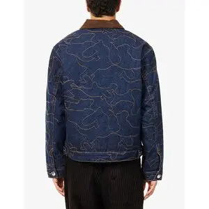 True Religion Embroidered Workwear Denim Jacket