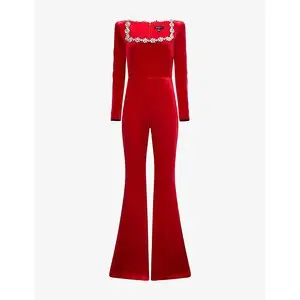 Nadine Merabi Flared Jumpsuits