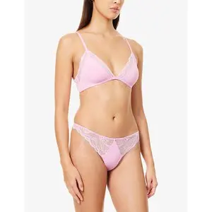 Calvin Klein Scalloped-trim Lace G-string Thong