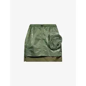 TOGA VIRILIS Mini Nylon Skirt - Khaki