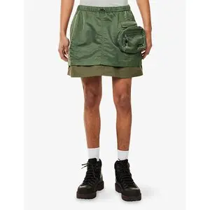 TOGA VIRILIS Mini Nylon Skirt - Khaki