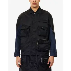TOGA VIRILIS Patch-pocket Nylon Jacket - Black