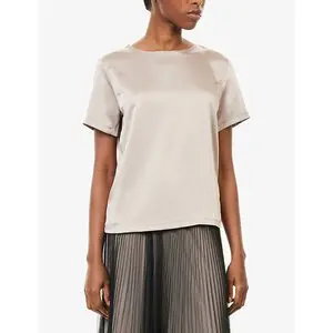 Max Mara Zona Round-neck Woven Top