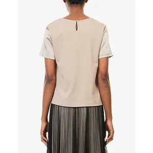Max Mara Zona Round-neck Woven Top