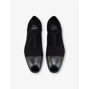 CHRISTIAN LOUBOUTIN Greggory Flat Leather Derby Shoes