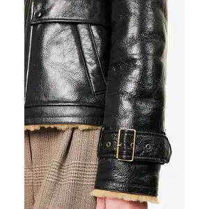 Veronica Beard Danika Shearling Jacket - Shiny Black