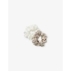 THE WHITE COMPANY Silk Hair Scrunchies Set Of Two - Ivory