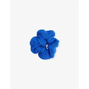 Hunza G Seersucker Stretch-woven Scrunchie - Royal Blue