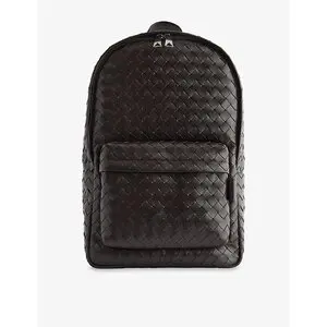 Bottega Veneta Intrecciato Leather Backpack - Fondant-silver