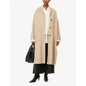 Max Mara Notch-lapels Wool-blend Coat - Camel