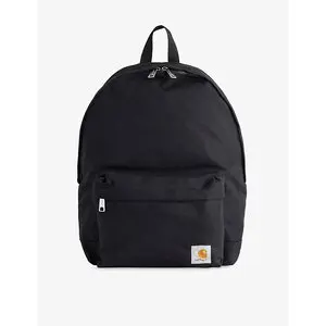 Carhartt Work In Progress Brand-patch Canvas Backpack - Black