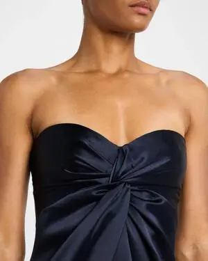 Retrofete Olivine Twist Column Dress - Navy