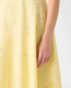 Akris Butterfly Broderie Anglaise Sleeveless Midi Dress - Sun