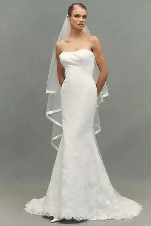 PRONOVIAS Sandey Chapel Veil With Blusher