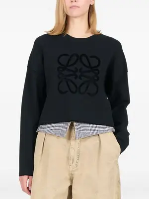 Loewe Anagram Crewneck Sweater - Black