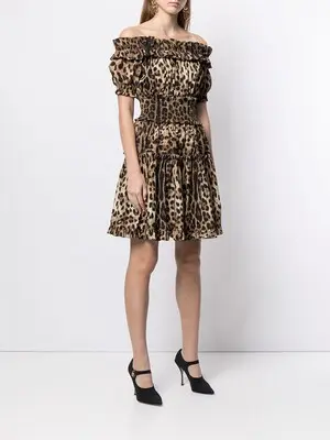 Dolce & Gabbana Leopard Print Short Dress