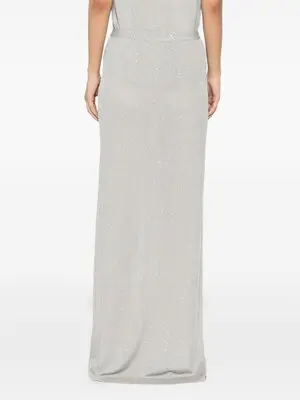 TOM FORD Sequined Long Skirt - Silver