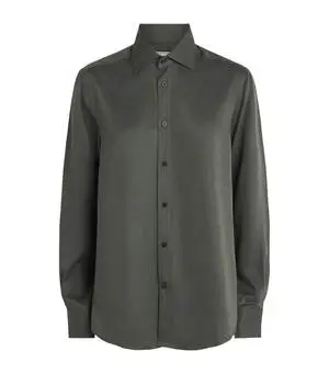 WITH NOTHING UNDERNEATH Cotton Oxford Boyfriend Shirt