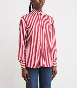 WITH NOTHING UNDERNEATH Striped Boyfriend Shirt