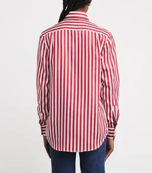 WITH NOTHING UNDERNEATH Striped Boyfriend Shirt