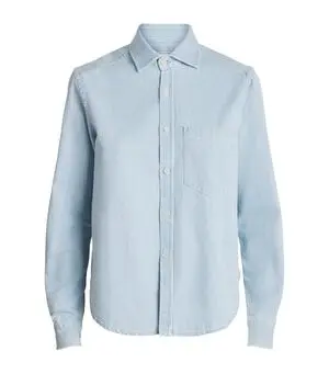 WITH NOTHING UNDERNEATH Denim Classic Shirt