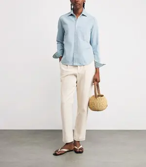WITH NOTHING UNDERNEATH Denim Classic Shirt