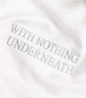 WITH NOTHING UNDERNEATH Cotton Spencer Sweatshirt