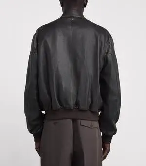 LE17SEPTEMBRE Leather Bomber Jacket