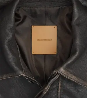 LE17SEPTEMBRE Leather Bomber Jacket