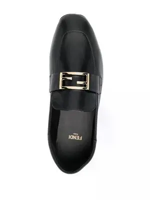Fendi Baguette Leather Loafers